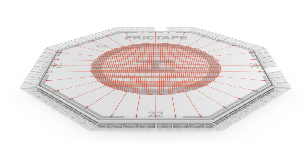 Frictape Helideck Landing Net 9x9m Manila Rope 20mm | Marine Safety ...